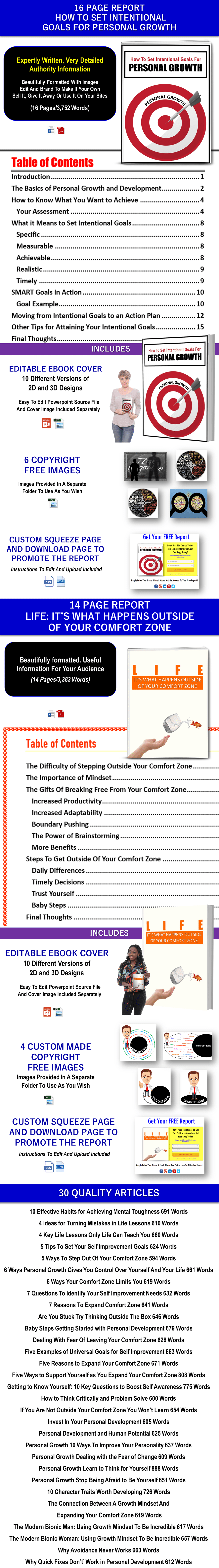Personal Development Plan And Comfort Zone Content Private Label Rights